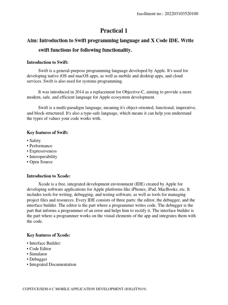 Final IOS | Download Free PDF | Swift (Programming Language) | Xcode
