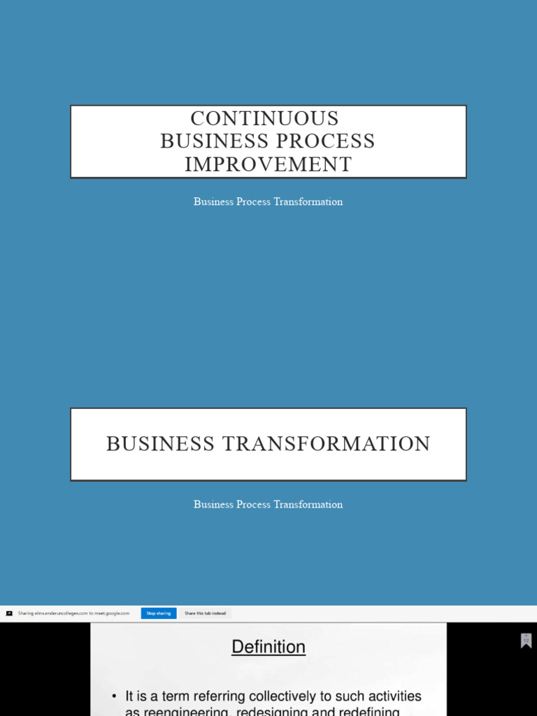 CBPI Business Process Transformation | PDF | Business Process | Business Model