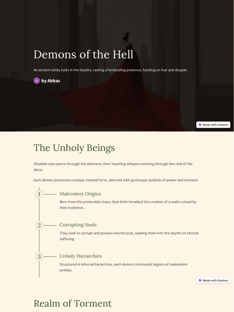Demons of The Hell | PDF | Demons | Hell