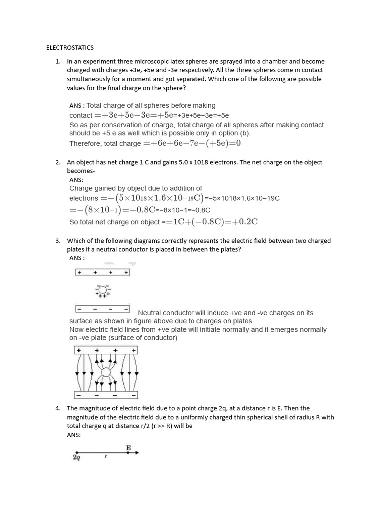 Electrostatics: Charge Interactions and Fields | PDF | Electric Charge | Electric Field