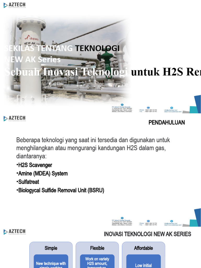 New AK Series: Efficient H2S Removal | PDF | Pump | Sulfur