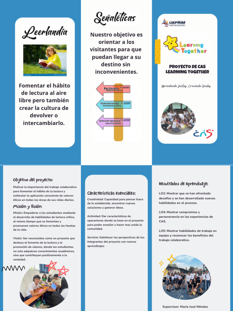 Folleto Tríptico Proyecto Creativo para Niños Ilustrado Doodle ...