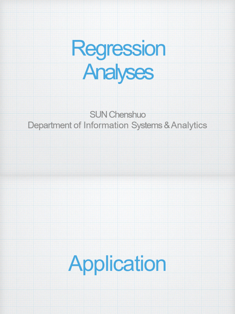 IS4242 W3 Regression Analyses | PDF | Regression Analysis | Linear Regression