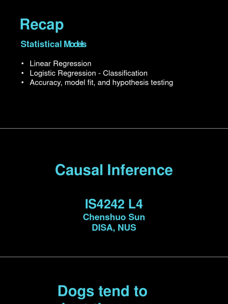 IS4242 W4 Causal Inference & Experiment | PDF | Experiment | Causality