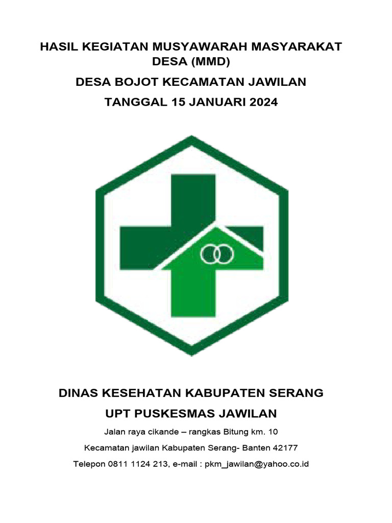 Laporan MMD Desa Bojot 2024 Oke Print | PDF
