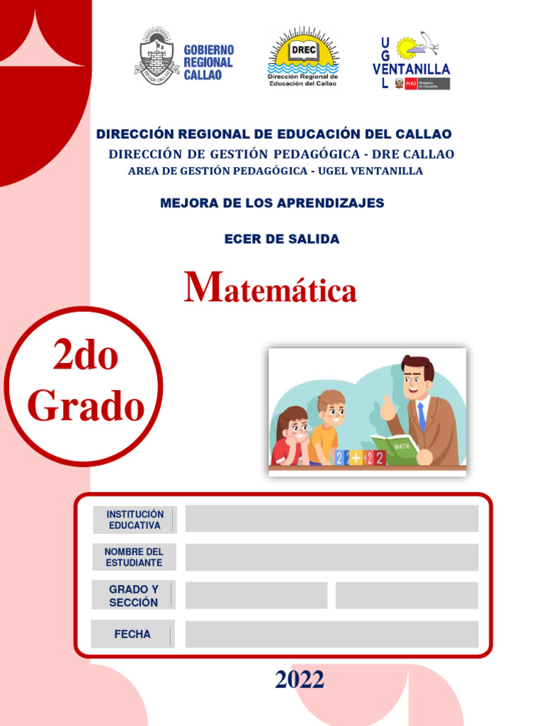 Ecer Salida 2do Matematica | PDF