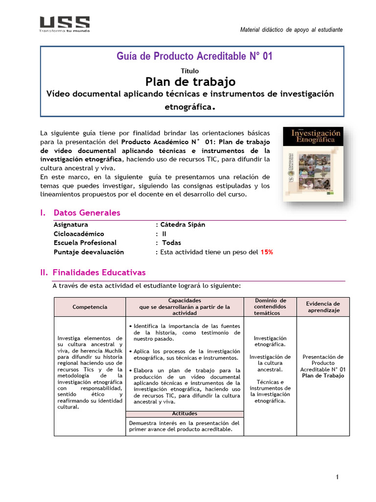 Guía PA1 CS 2023-1 (1) Word | PDF | Etnografía | Internet