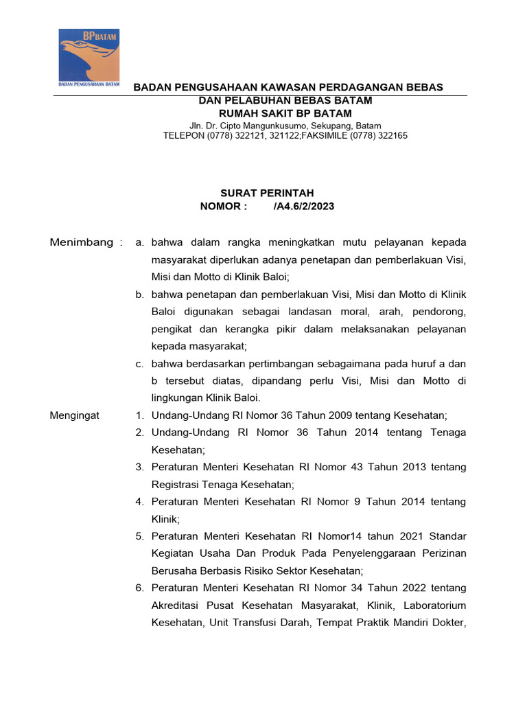 SK Visi Misi Dan Motto Baru | PDF