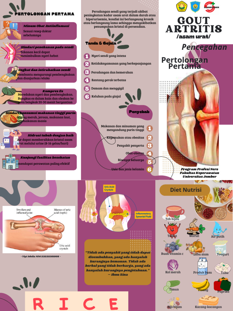 Leaflet Gout Arthritis | PDF