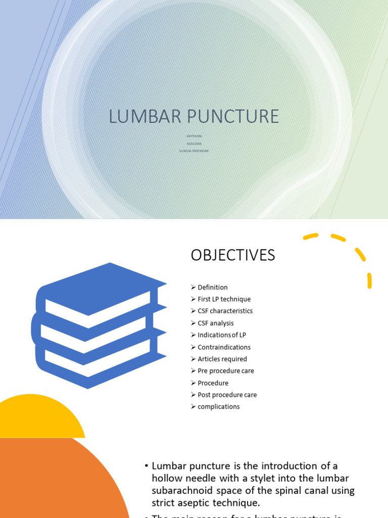 Lumbar Puncture-2 | Download Free PDF | Cerebrospinal Fluid | Causes Of ...