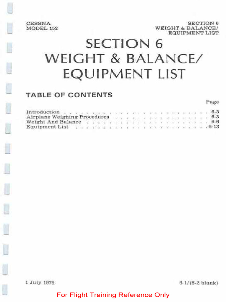 Cessna 152 Weight & Balance Guide | PDF | Transport | Vehicles