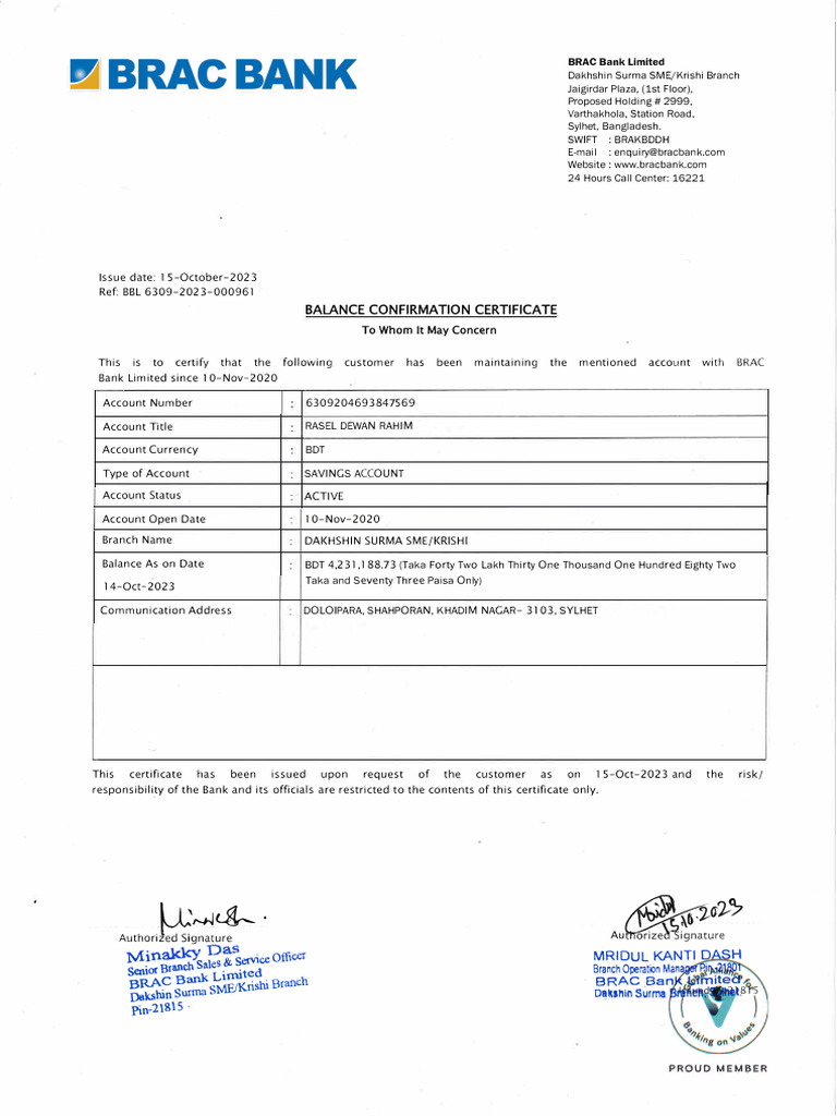 Brac Bank | Download Free PDF | Financial Services Companies | Banking Technology