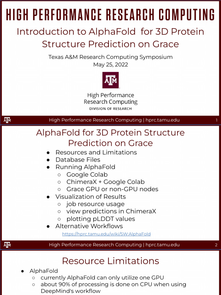 Introduction To AlphaFold RCS 2022 | PDF | Graphics Processing Unit | Central Processing Unit