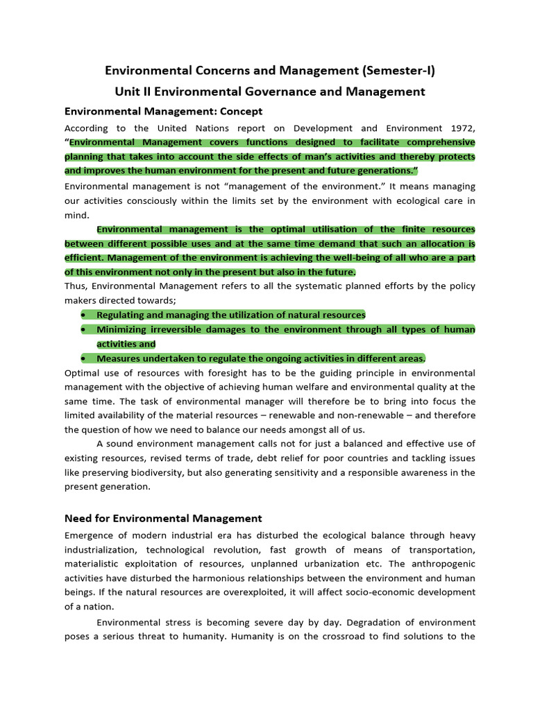 Environmental Management Strategies Explained | PDF | Life Cycle ...
