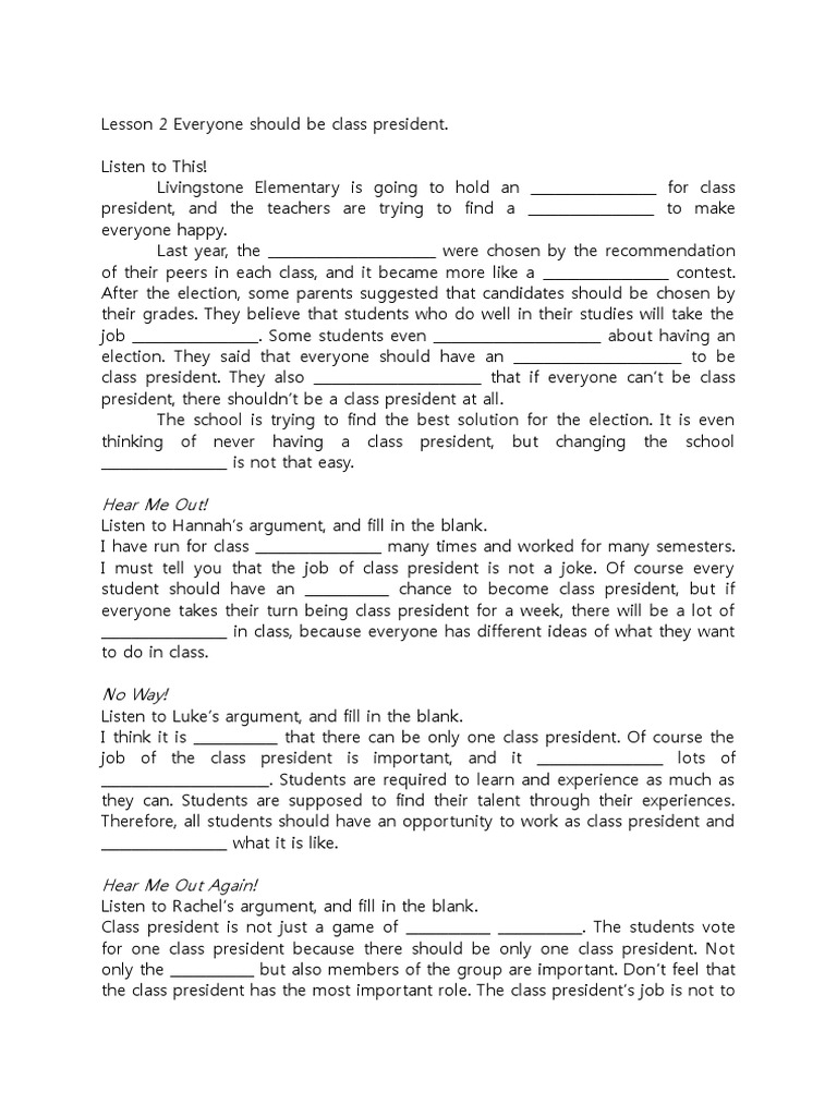 Junior Debate Club 1 Unit 2 Dictation | PDF | Career & Growth Junior Debate Club 1 Unit 2 Dictation | PDF | Career & Growth