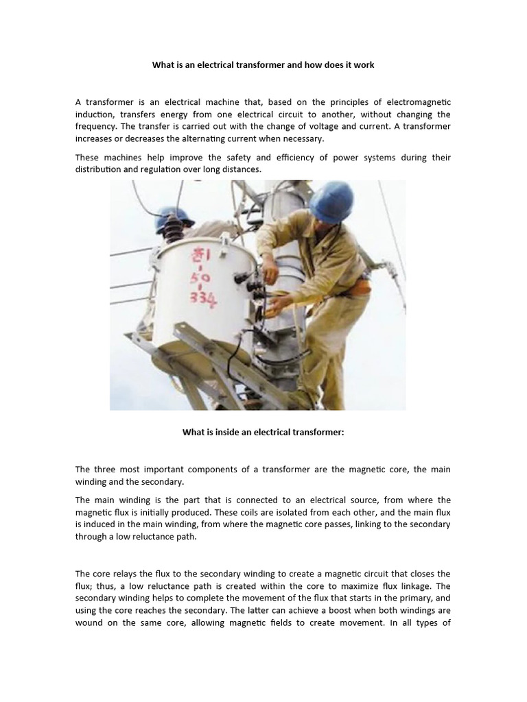 Understanding Electrical Transformers | PDF | Transformer | Electromagnetic Induction