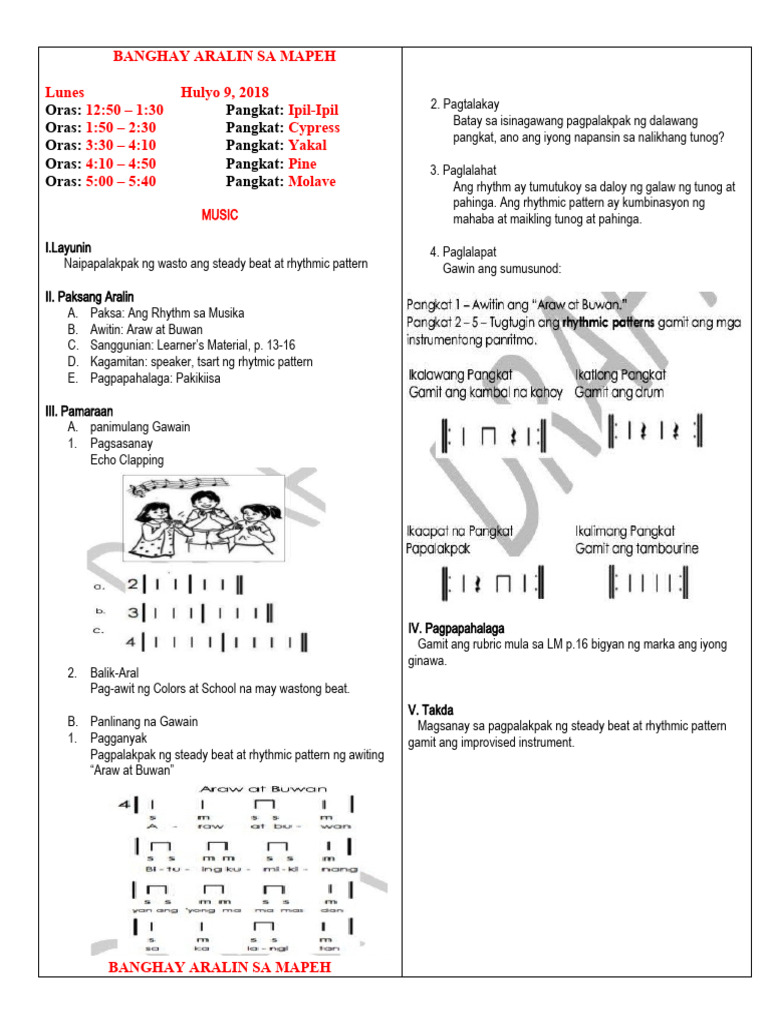 Aralin 3 Mapeh | PDF