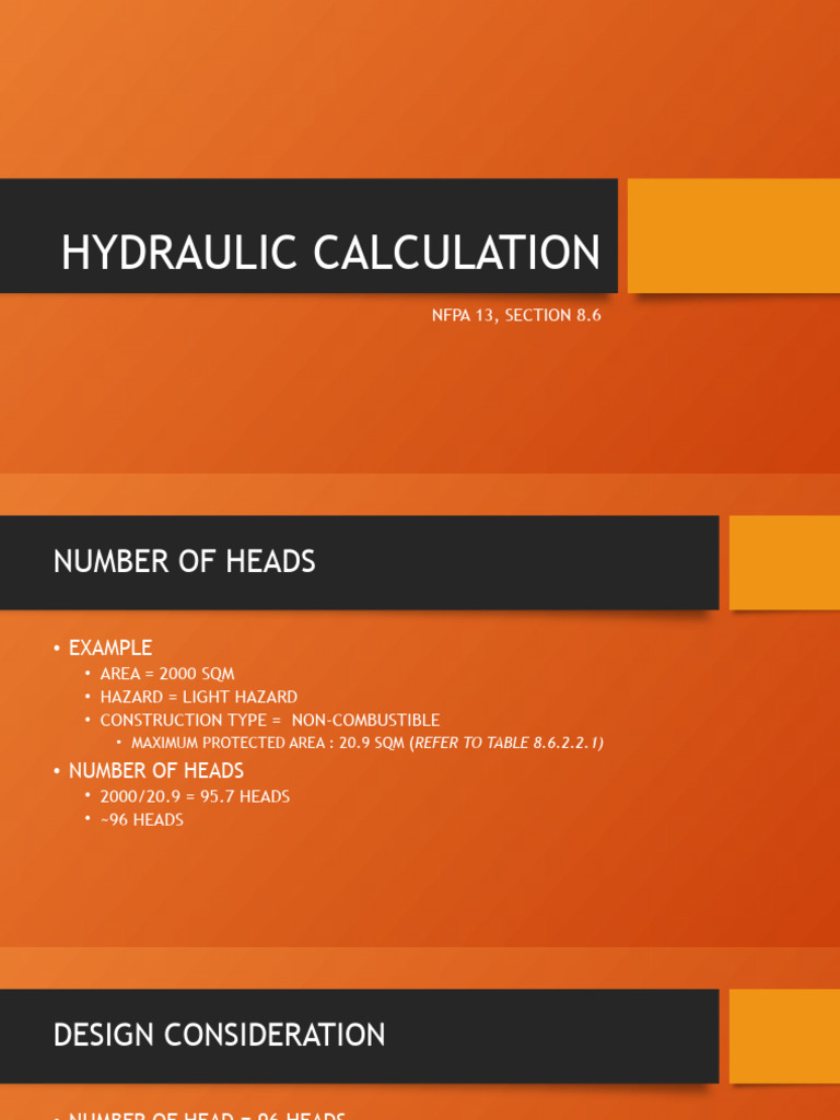 Hydraulic Calculation | PDF