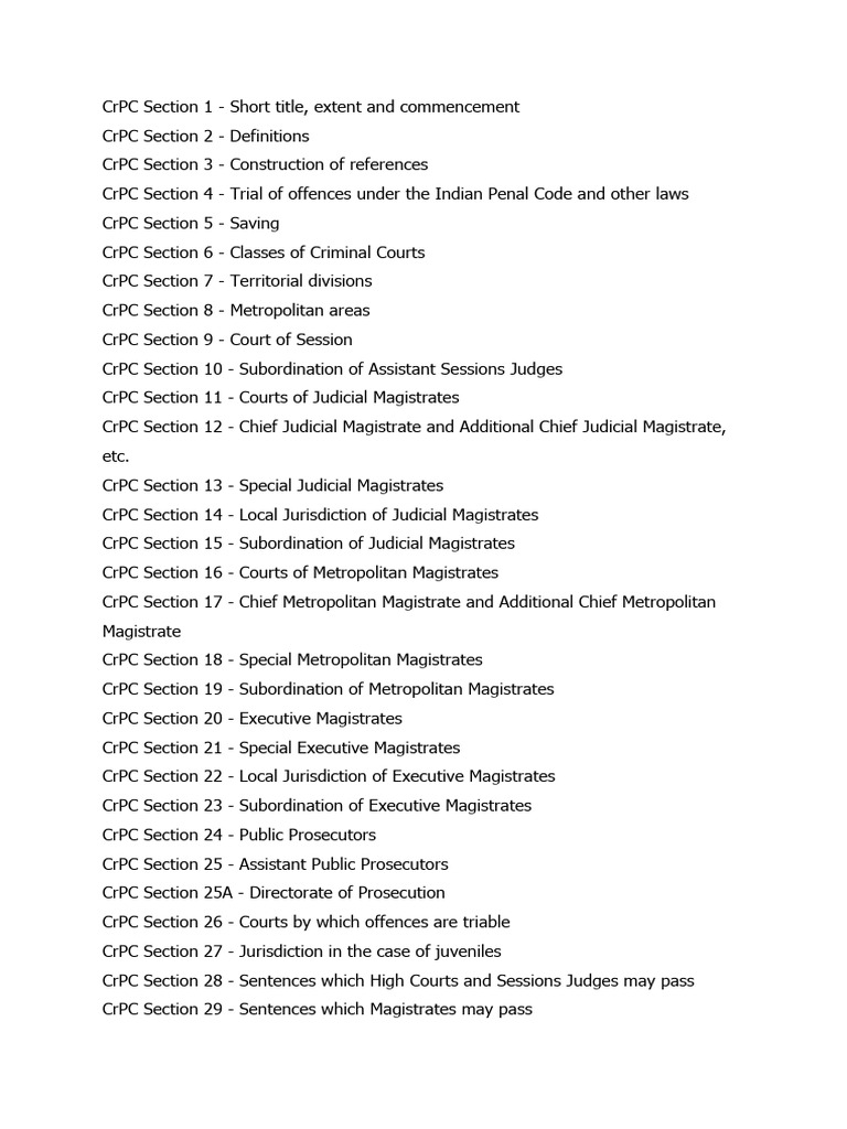 CRPC Sections | PDF | Bail | Magistrate