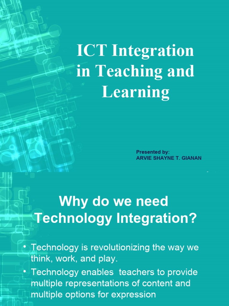 Ict Integration in Teaching and Learning | PDF | Educational Technology ...
