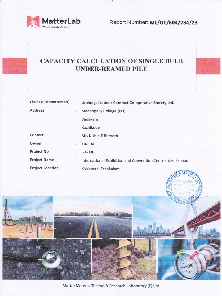 Single Bulb Under-reamed Pile Capacity | PDF