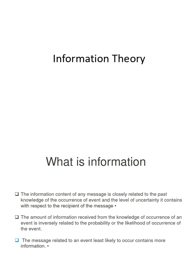 Information Theory and Source Coding | PDF | Information | Code