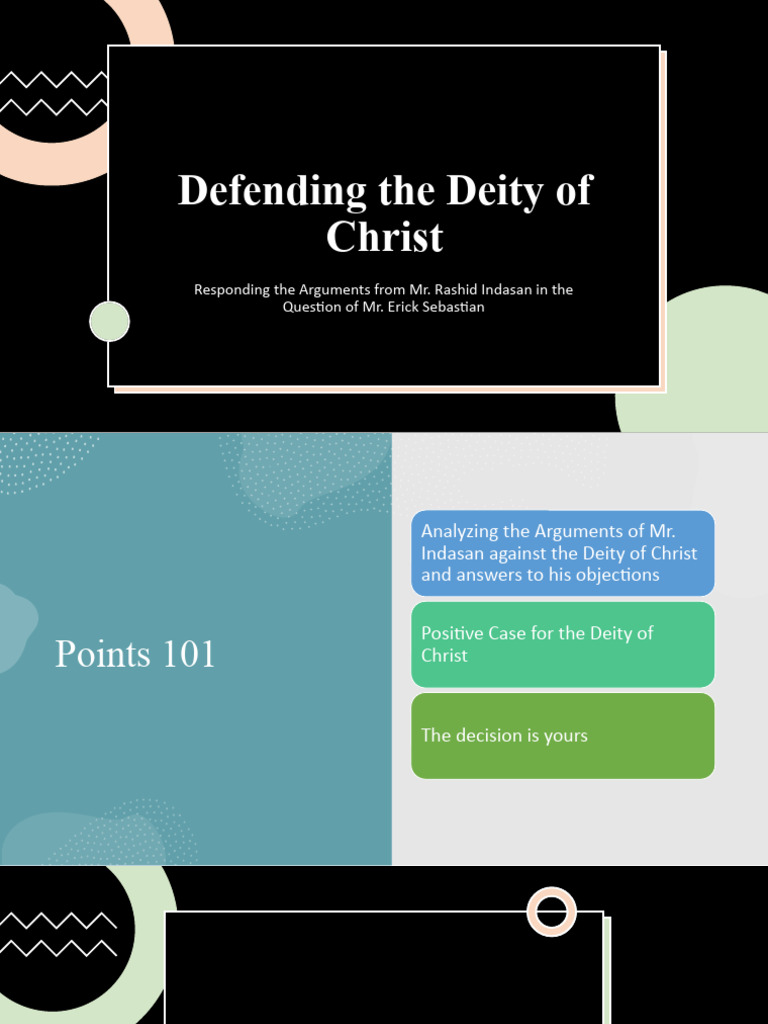 Defending Christ's Deity Against Indasan | PDF | God The Father | Jesus