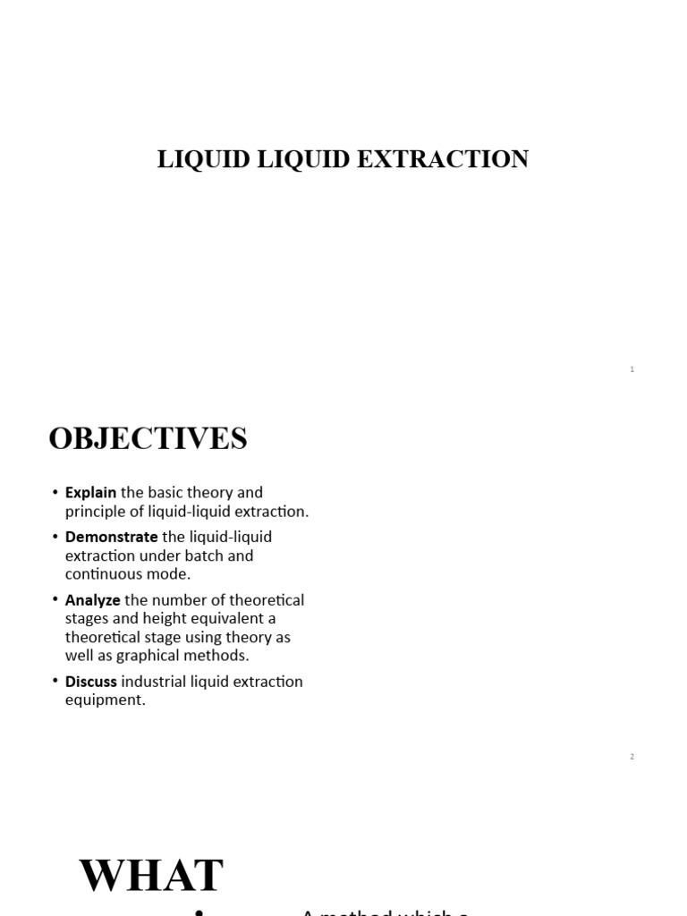 Liquid Liquid Extraction | PDF | Phase (Matter) | Distillation