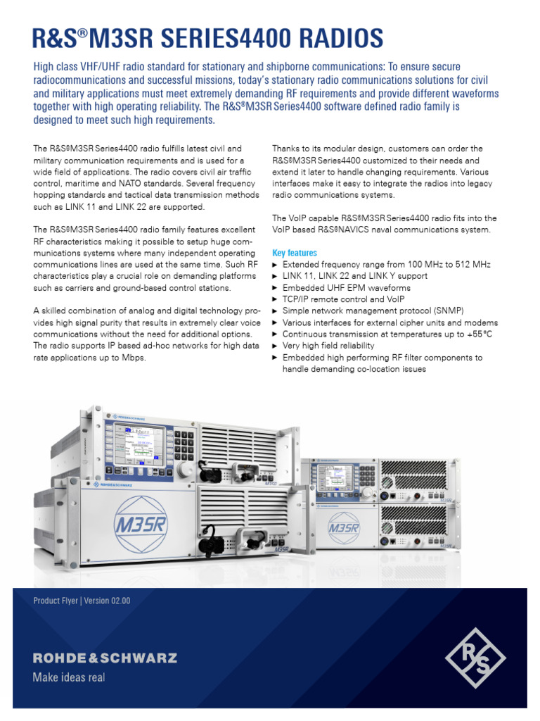 M3SR-Series4400 Fly en 5215-1860-32 v0200 | PDF | Radio | Voice Over Ip