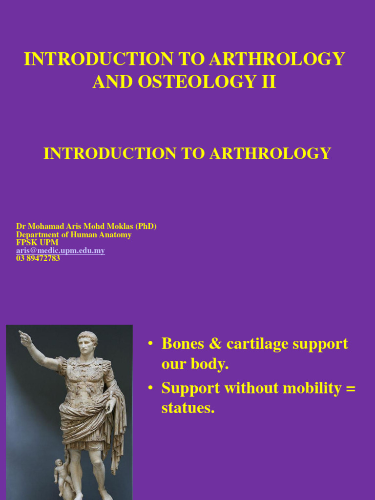 GA&E 4 - Intro To Arthrology & Osteology II | PDF | Joint ...