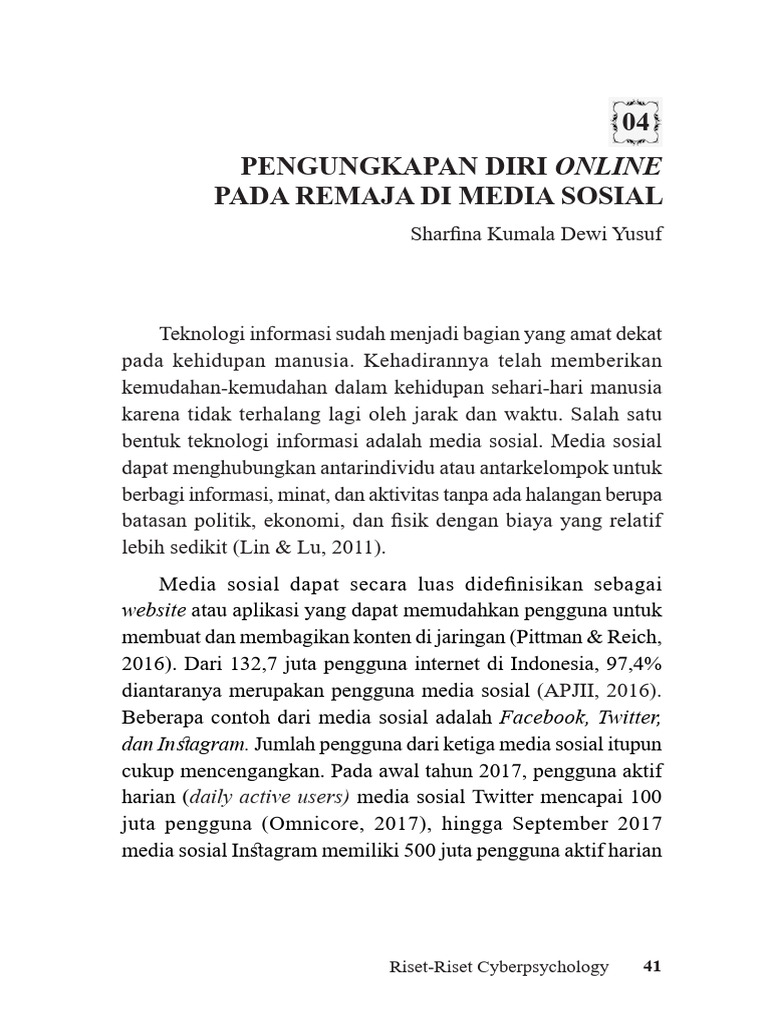 Chapter 4 Riset Cyberpsychology | PDF