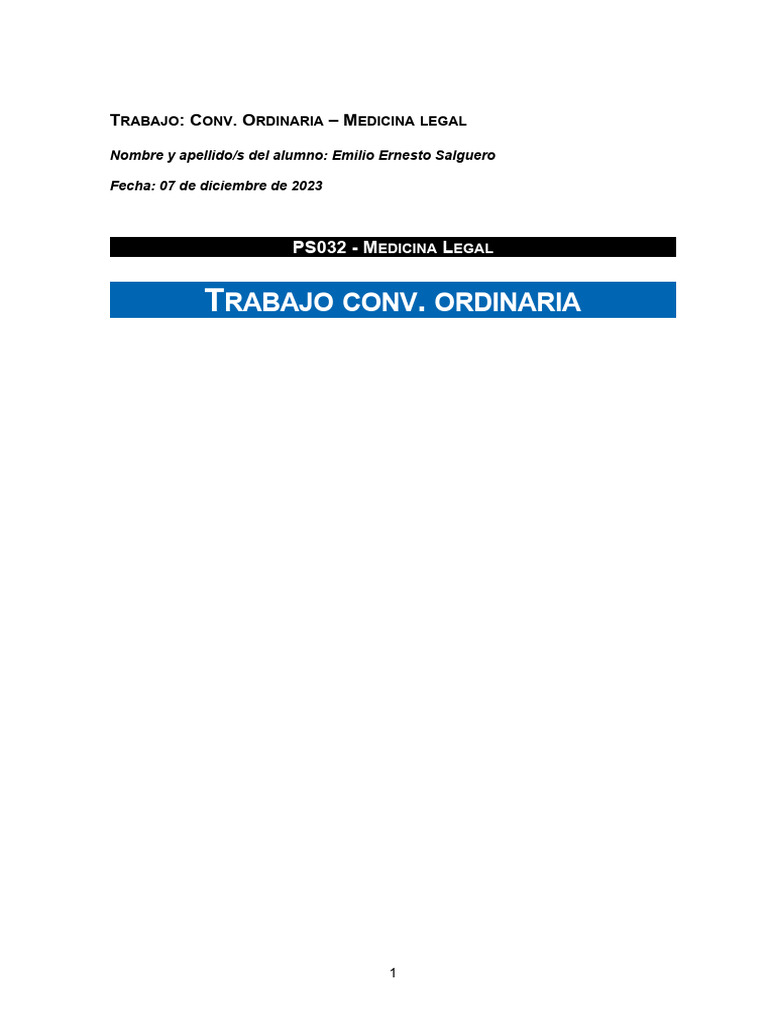PS032 Trab CO Esp | PDF | Cadáver | Muerte