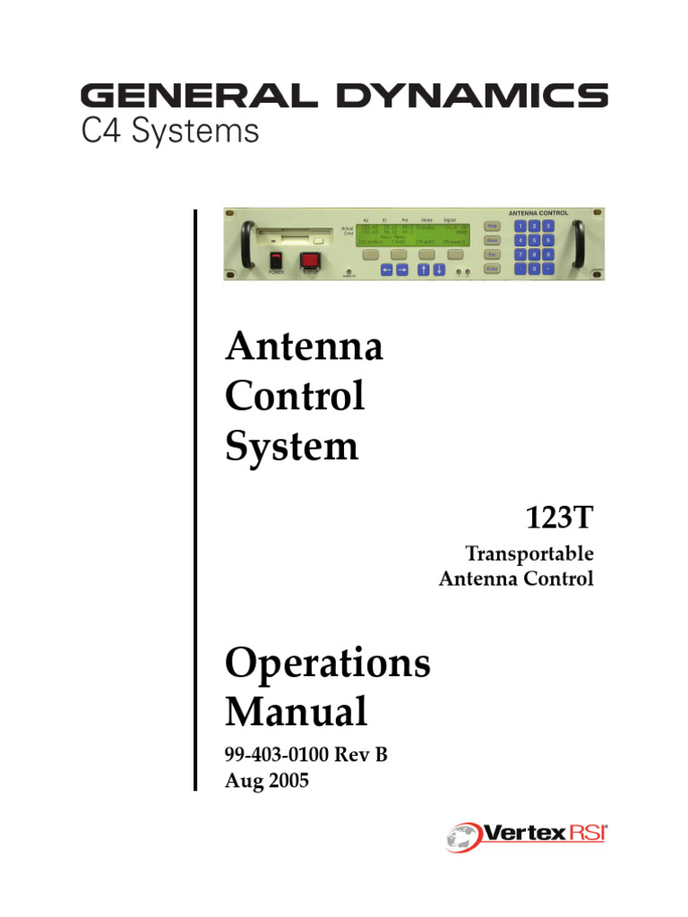 123T Antenna Control System Manual | PDF | Menu (Computing) | Antenna ...