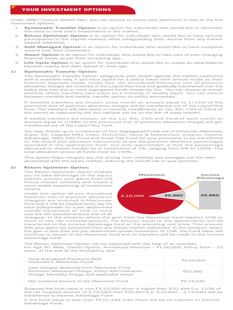 Return Optimiser Strategy | PDF | Option (Finance) | Insurance