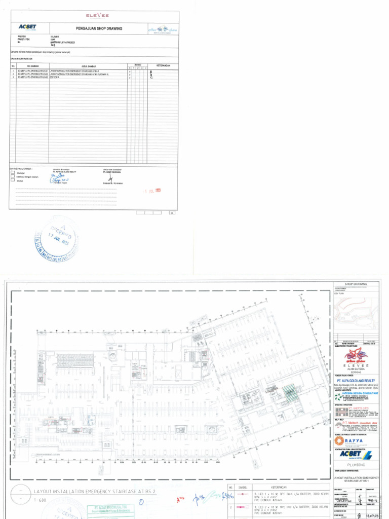 025.Psd - pl.Lv-Ai - Vii.2023 - Layout Installation Emergency Staircase at Bs 1 | PDF