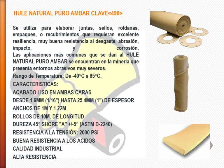 Hule Natural Ambar | PDF | Hogar, jardinería y bricolaje
