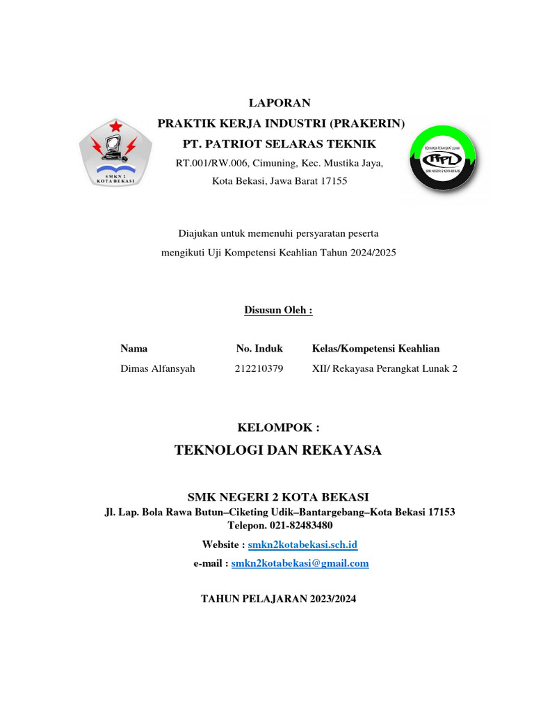 Laporan PKL Dimas Alfansyah | PDF