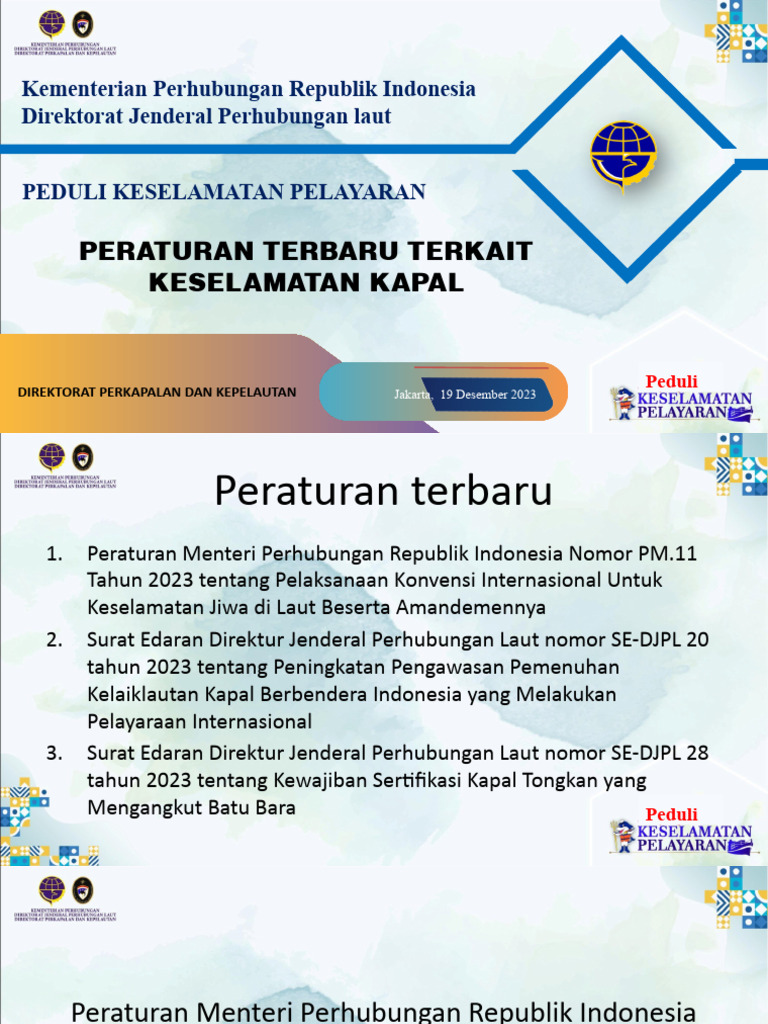 Materi Peduli Keselamatan Pelayaran 2023 Rev3 | PDF