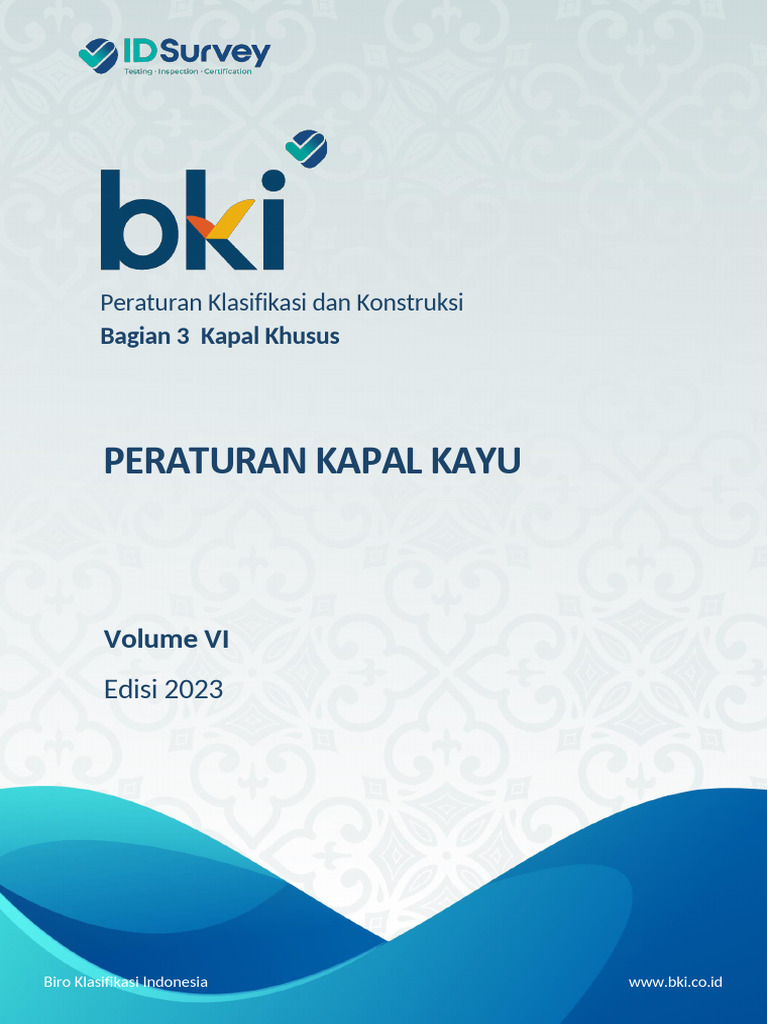 Peraturan Kapal Kayu BKI 2023 | PDF