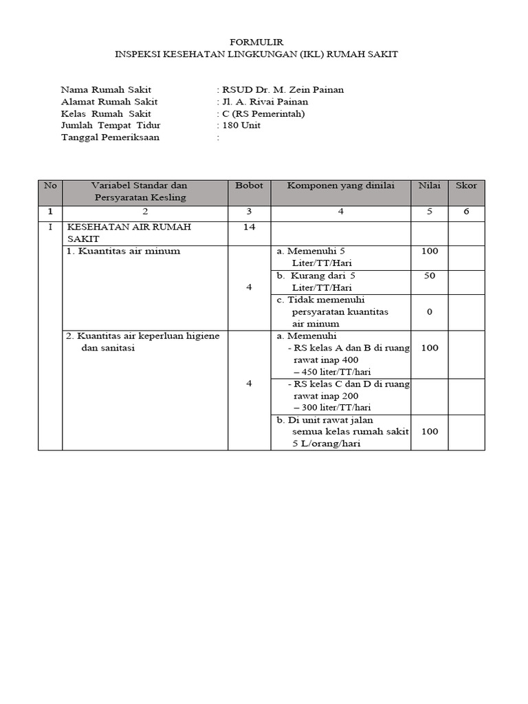Formulir Ikl 2019 | PDF