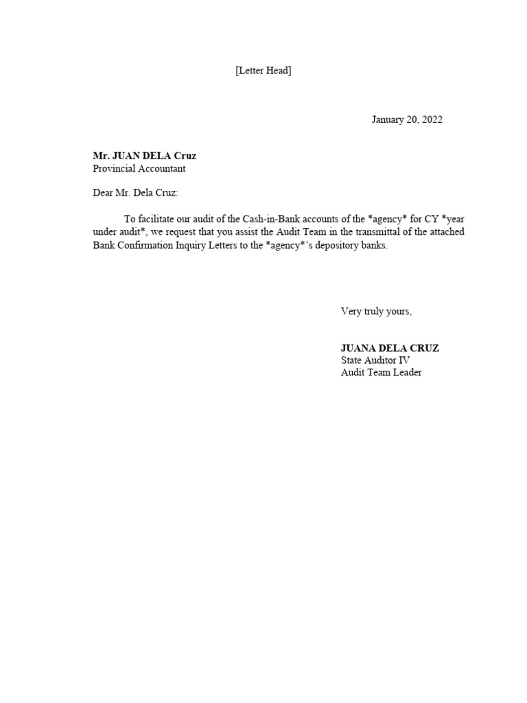 Bank Confirmation Transmittal | PDF