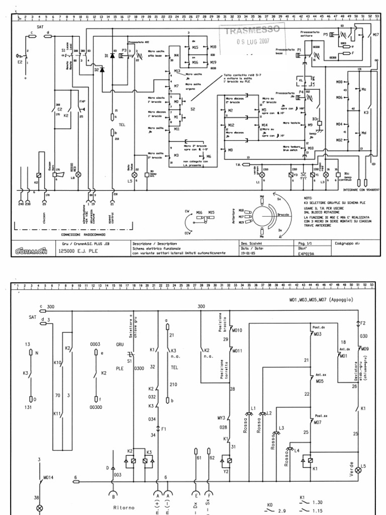 Schemi Elettrici Gru Cormach 125000 | PDF