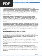 24-Hour MetaBoost Fat Flush Guide | PDF | Sleep | Smoothie