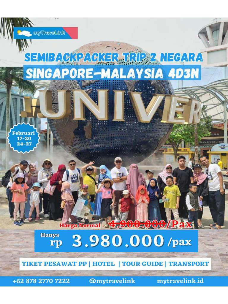 Semi Backpacker Singapore-Malaysia 4D3N | PDF