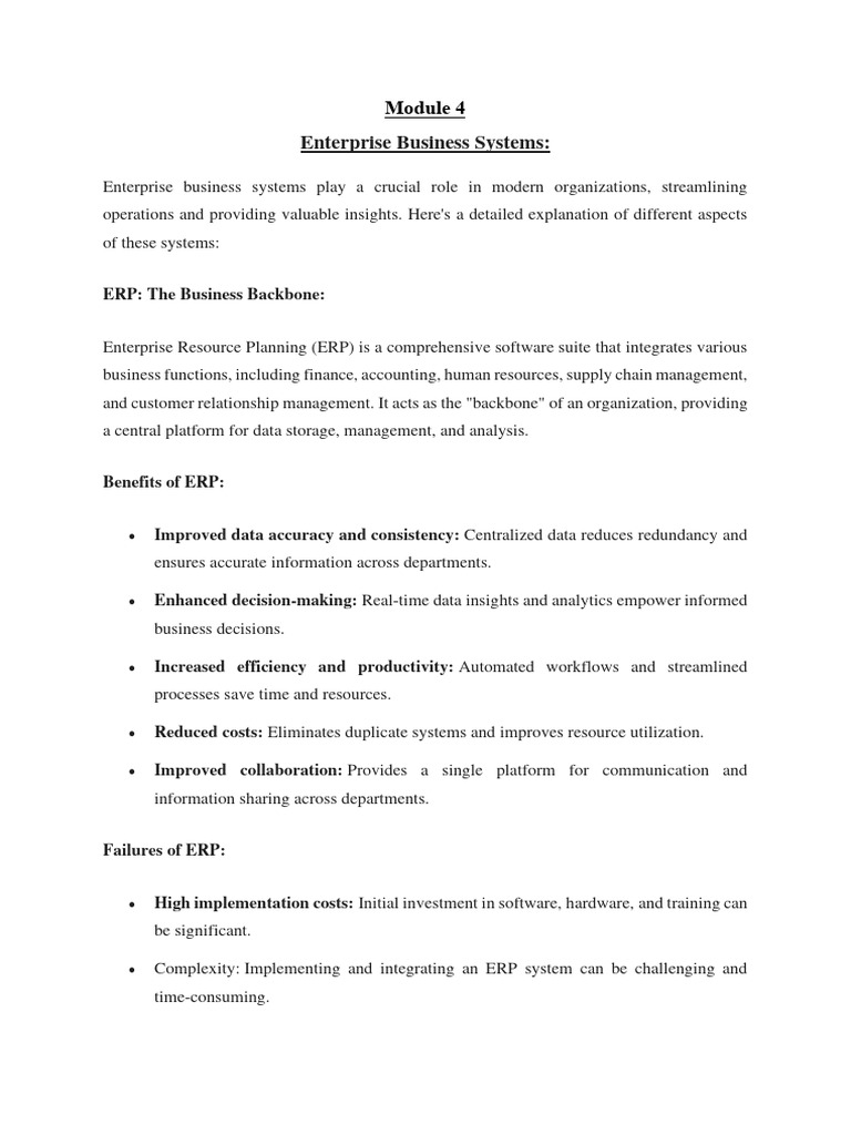 Module 4 ITM | PDF