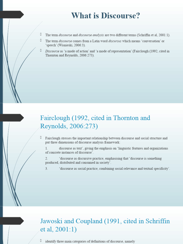 Discourse 1 | PDF