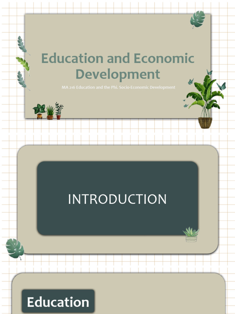 Ma 216 Education and Economic Development | PDF | Economic Growth ...