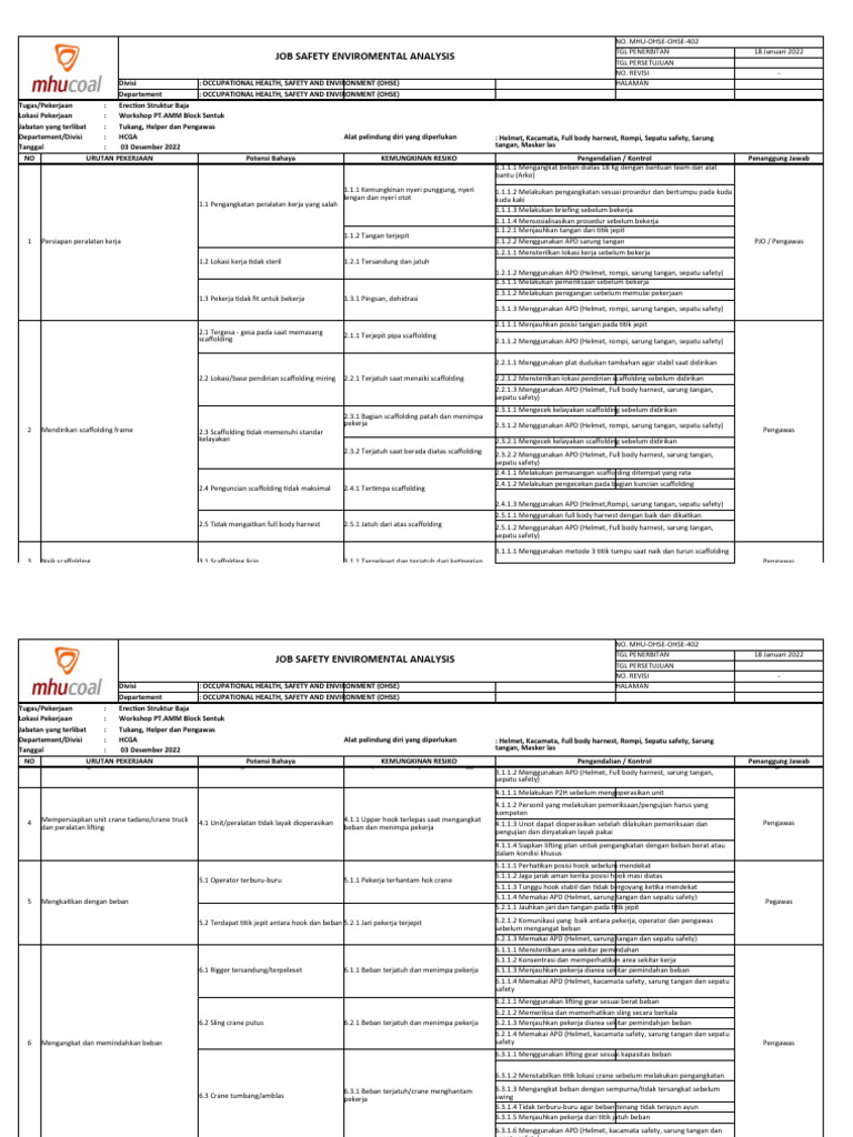 JSEA Erection Structure Baja WS | PDF