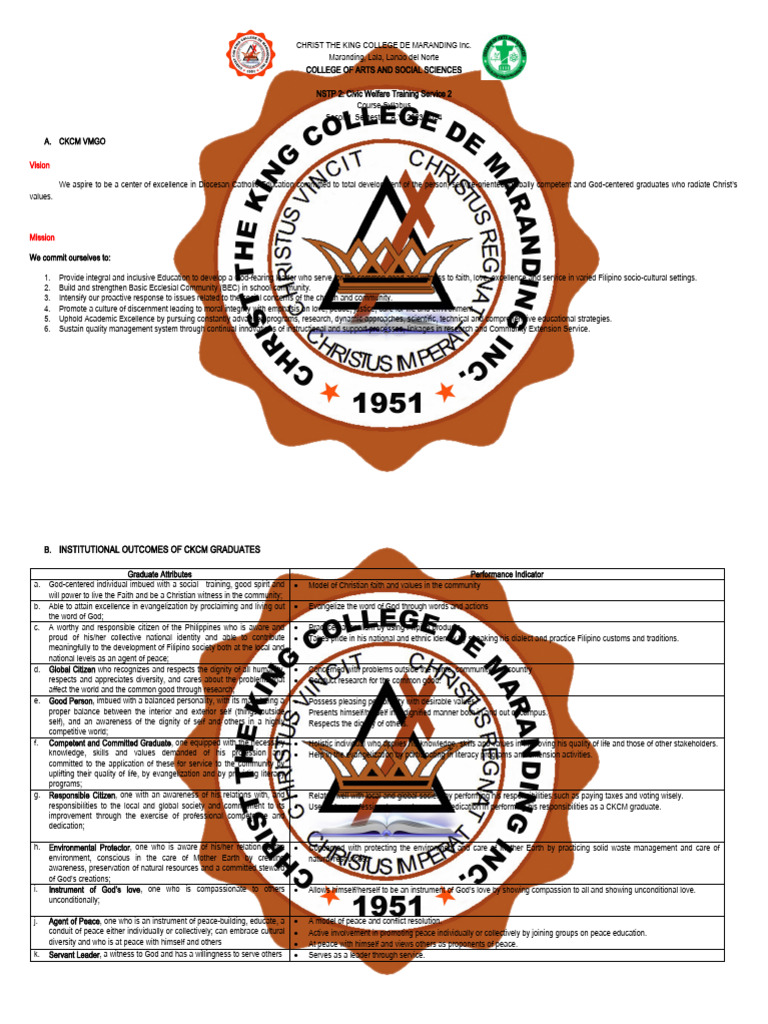NSTP-2 Syllabus | PDF | Language Arts & Discipline