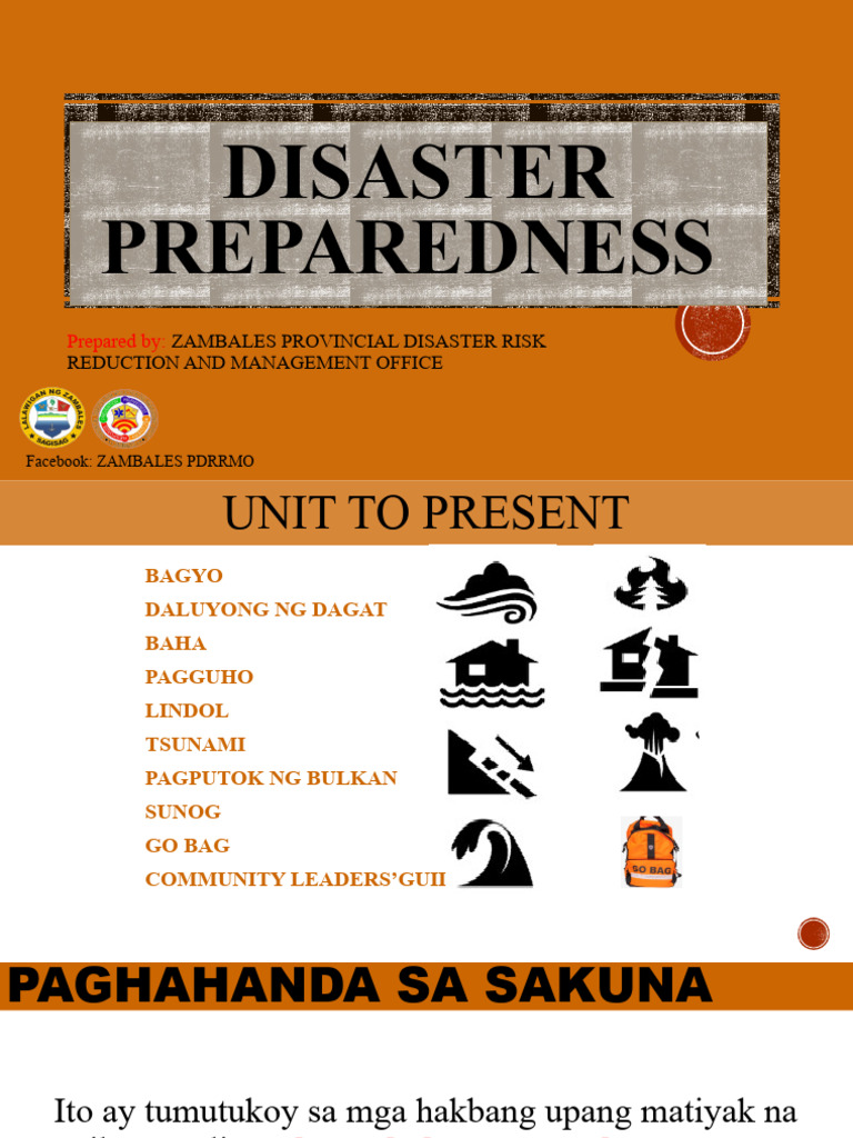 Tagalog DISASTER PREPAREDNESS ALL HAZARD | PDF